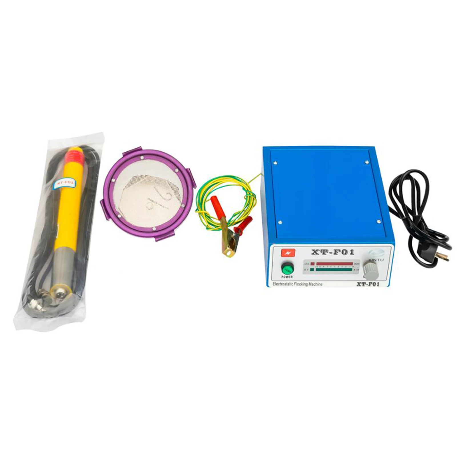 110V/220V Portable Electrostatic Handheld Flocking Machine Static Grass ...