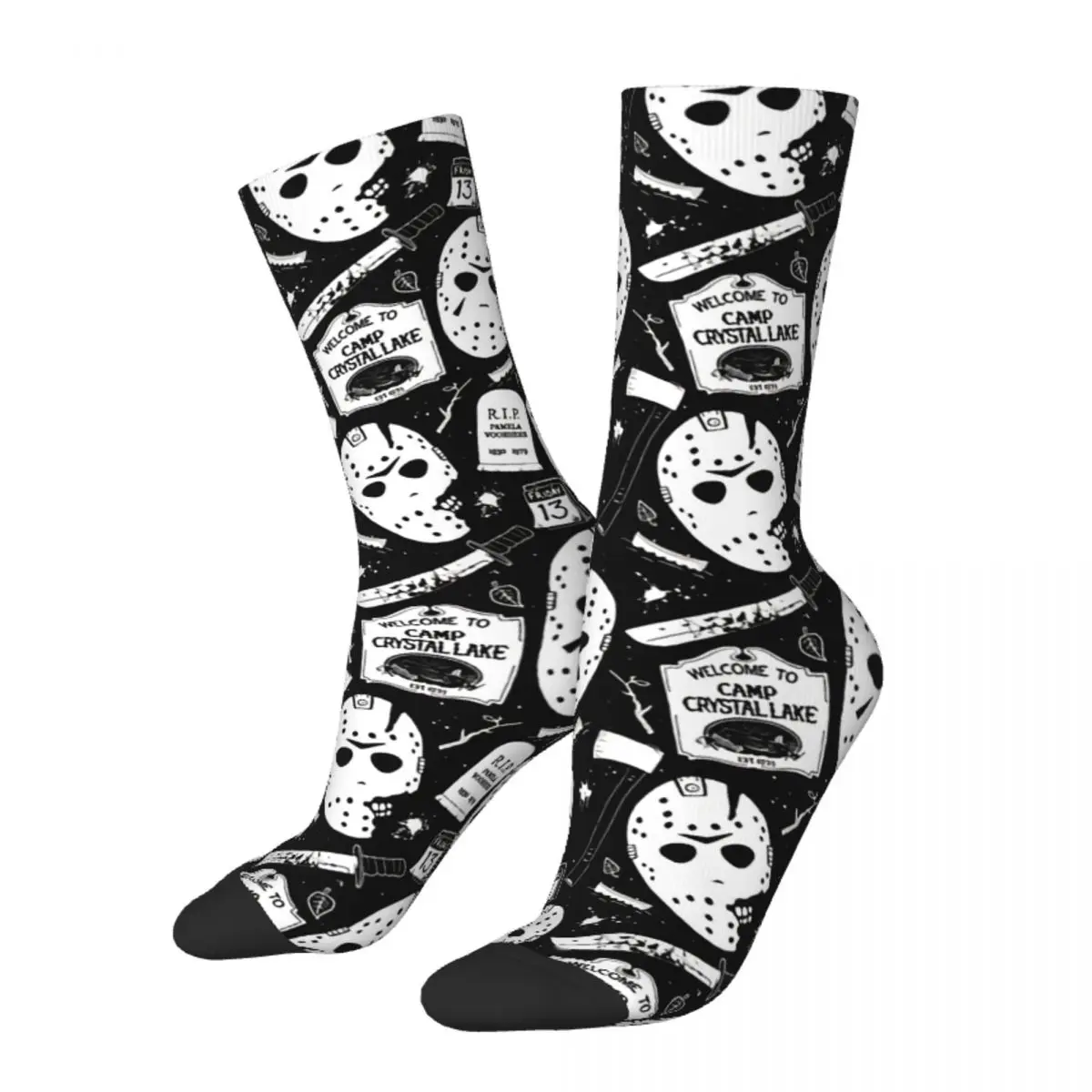 Funny-Men-s-Socks-Welcome-Campers-Retro-Harajuku-Horror-Movies-Street ...