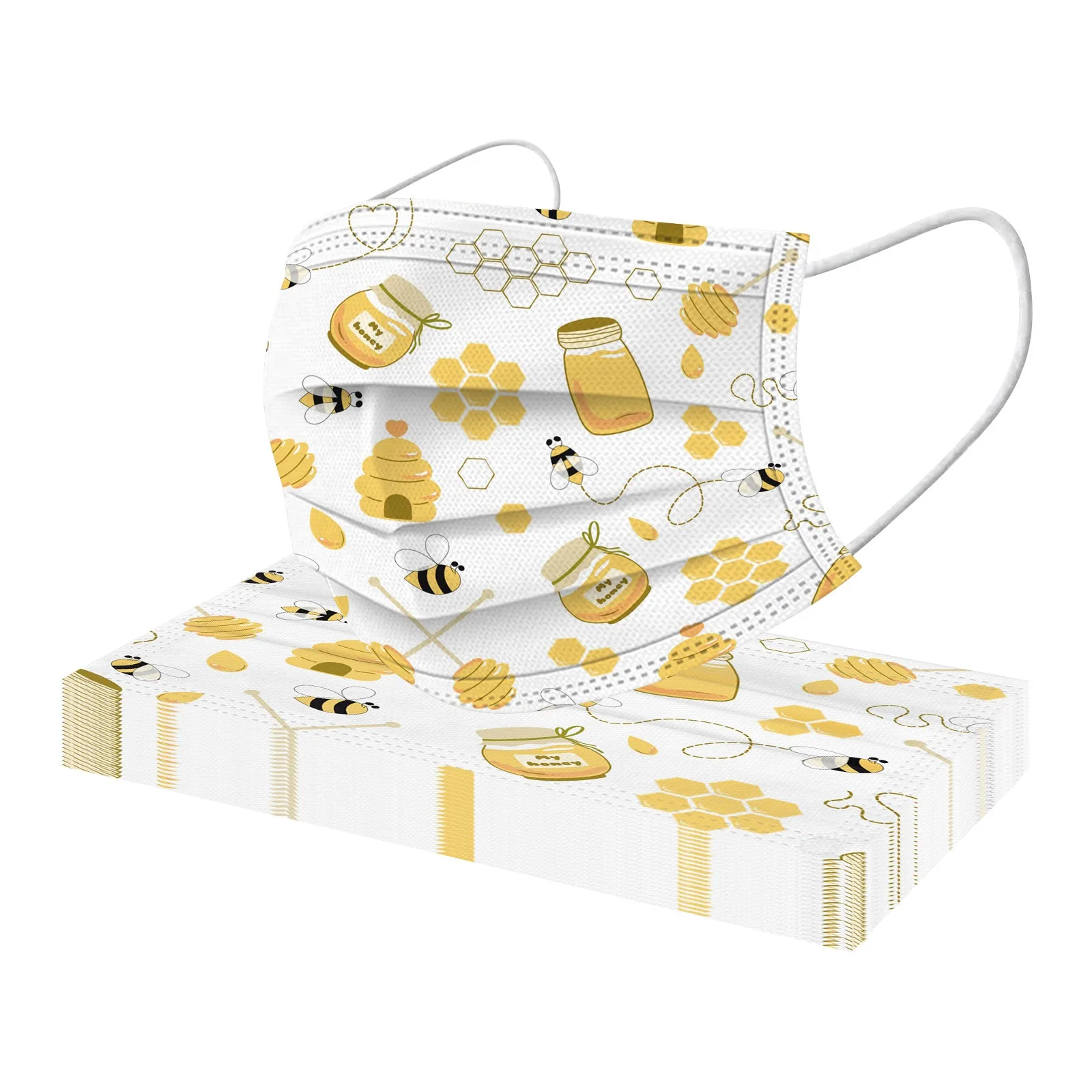 Adult Spring Bee Disposable Face Mask | Fashion Masks Australia
