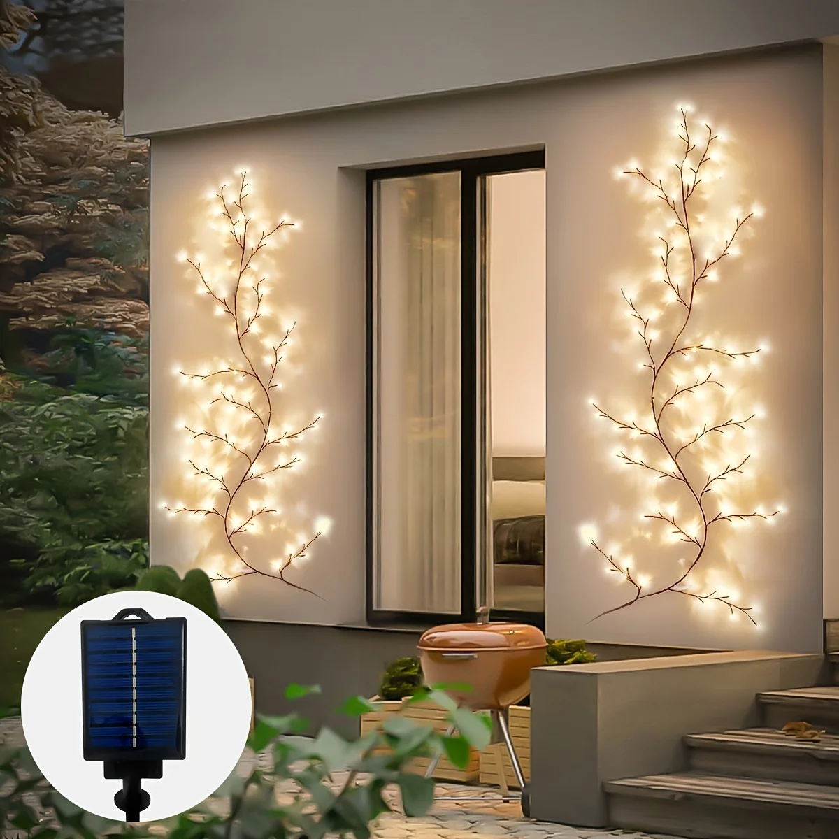 1-PCs144-LEDs-Lights-Solar-USB-Enchanted-Willow-Vine-Light-Flexible-DIY ...
