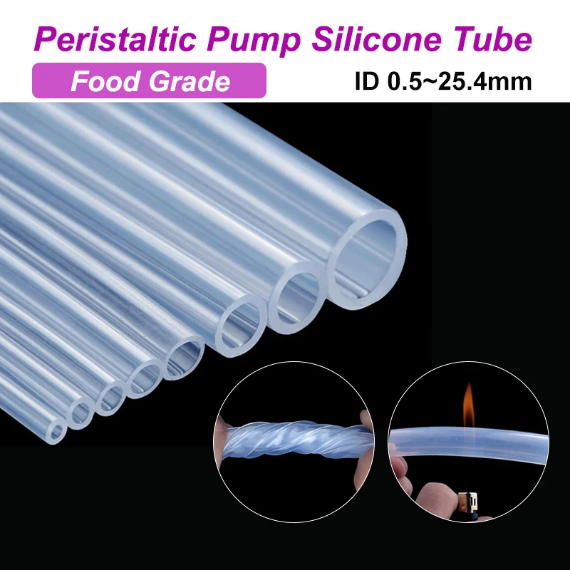 1~10m Food Grade Peristaltic Pump Silicone Pipe ID 0.5 ~ 25.4mm ...