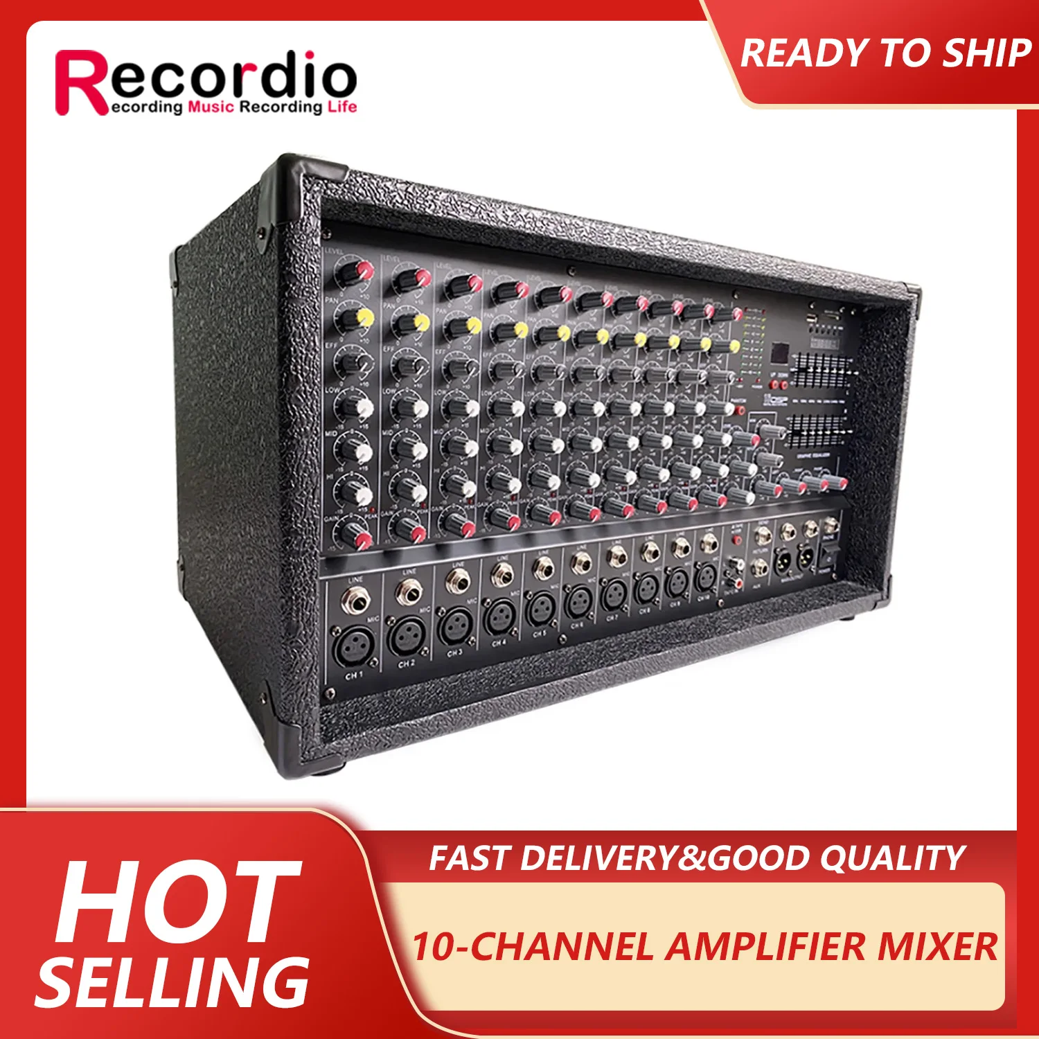 GAX-EB10-10-channel-mixer-with-power-amplifier-all-in-one-effector-with ...