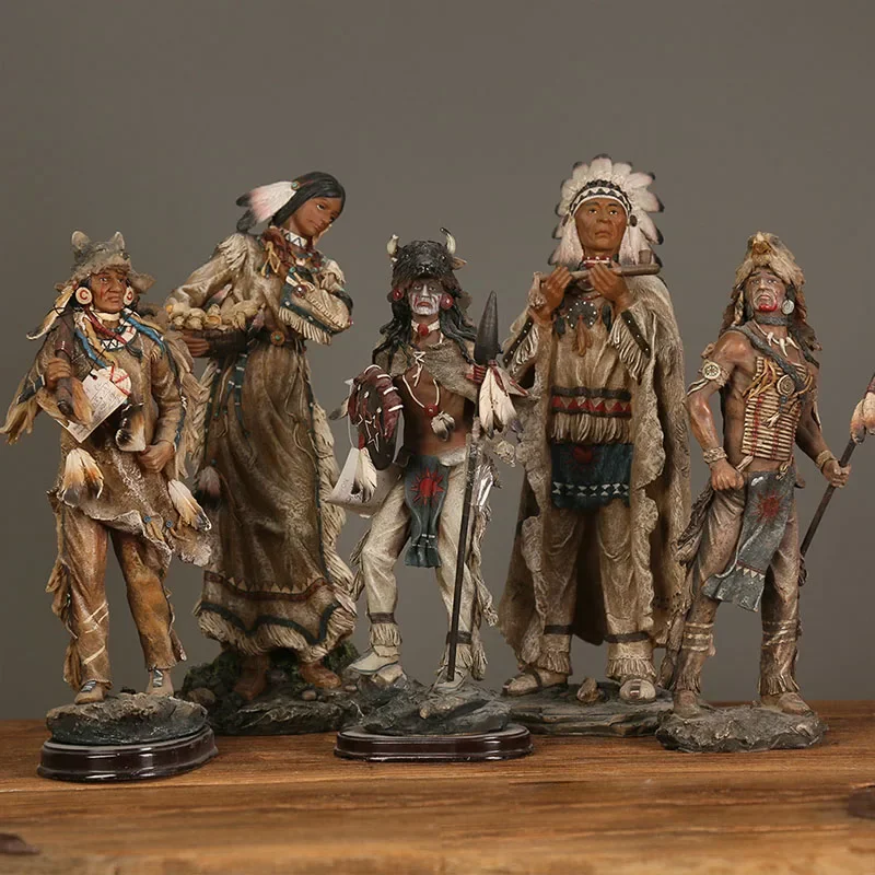 Antique-Indian-Tribe-Figure-Artware-Character-Sculpture-Handicrafts ...