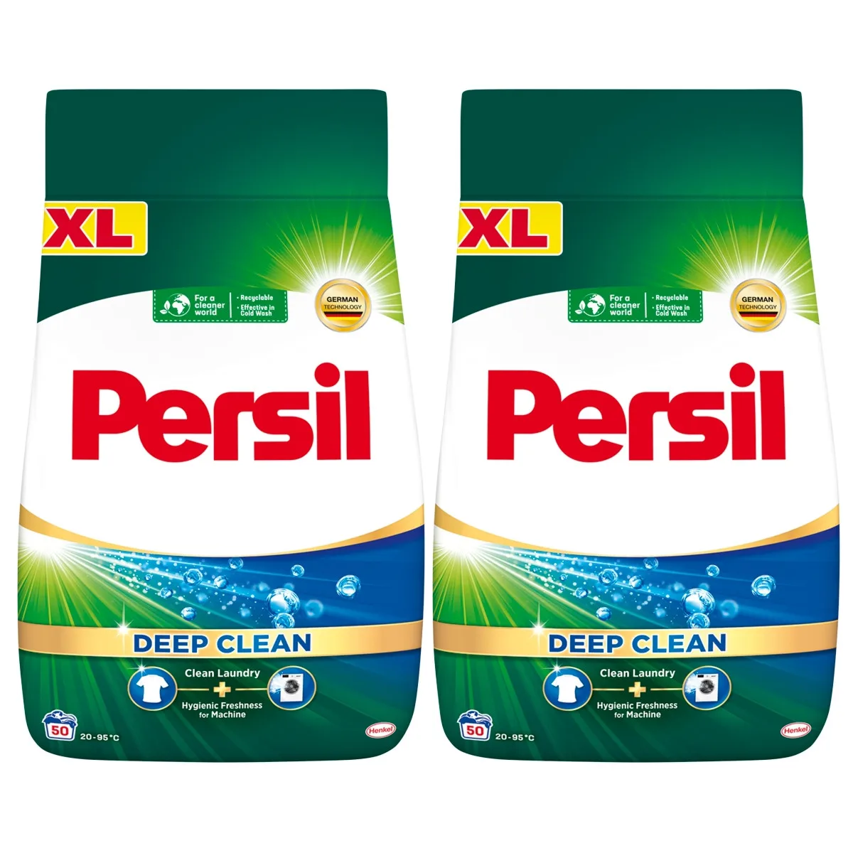 2x DRSIL Deep Clean XL white fabric washing powder 50 wash 2.75 kg ...