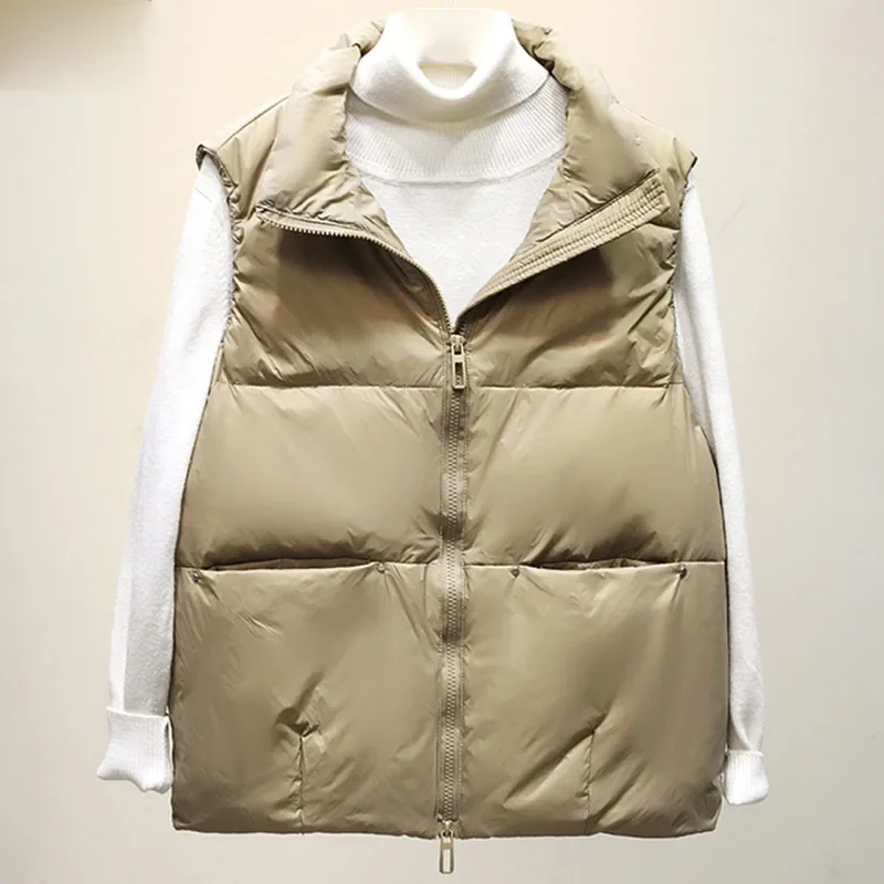 Women-Sleeveless-Vest-Winter-Warm-Simple-Style-90-White-Duck-Down ...