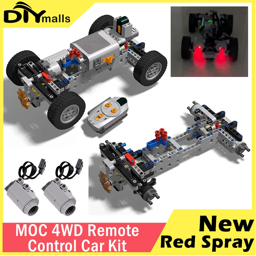MOC Technical 4WD Four-Wheel Drive Cars Electric Remote Vehicle Model ...