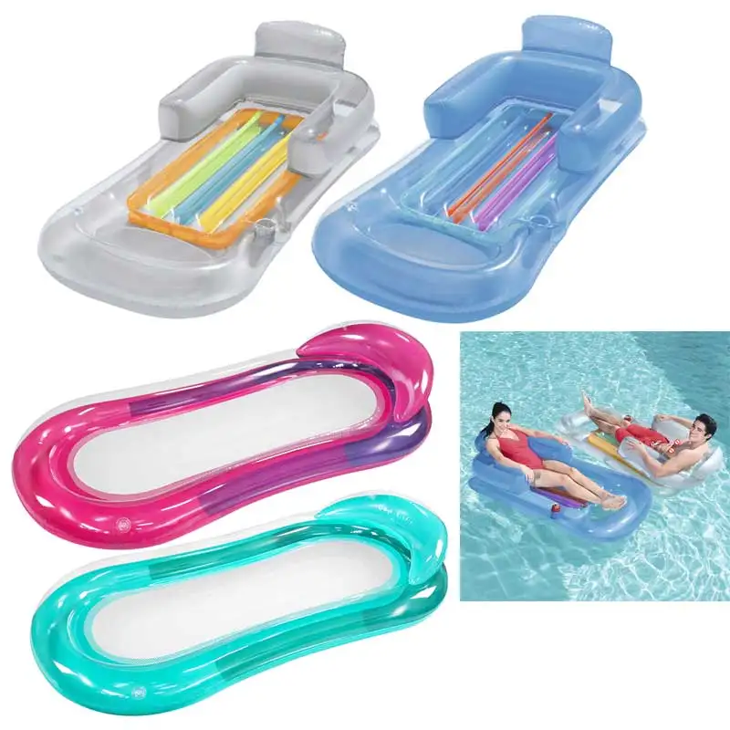 Summer-Foldable-Inflatable-Floating-Row-PVC-Air-Mattresses-Swimming ...