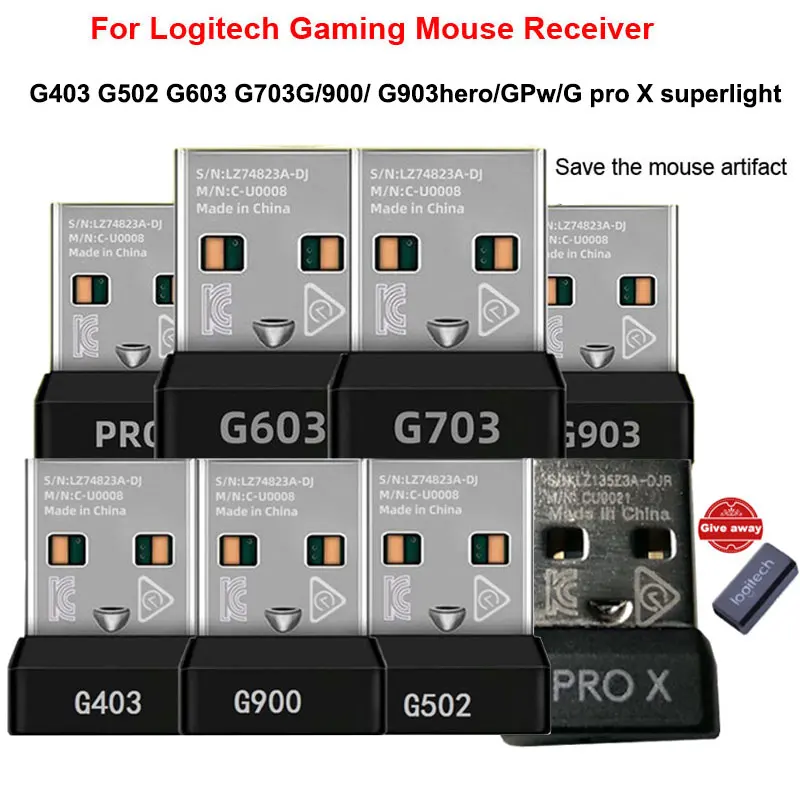 For-Logitech-Wireless-Mouse-Receiver-Adapter-G-Series-G403-G502-G603 ...