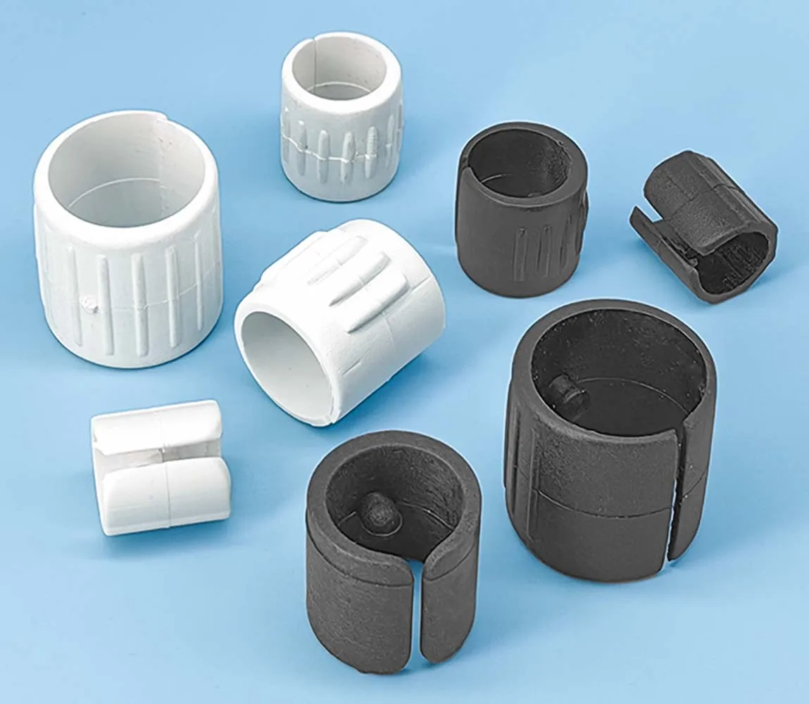 Black/white Plastic Foot Pad U-shaped Pipe Clamp Opening Foot Pad Chair ...