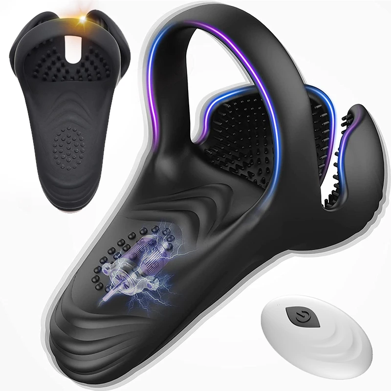 Remote Vibrating Cock Penis Ring Sex Toys for Men Couple Delay ...