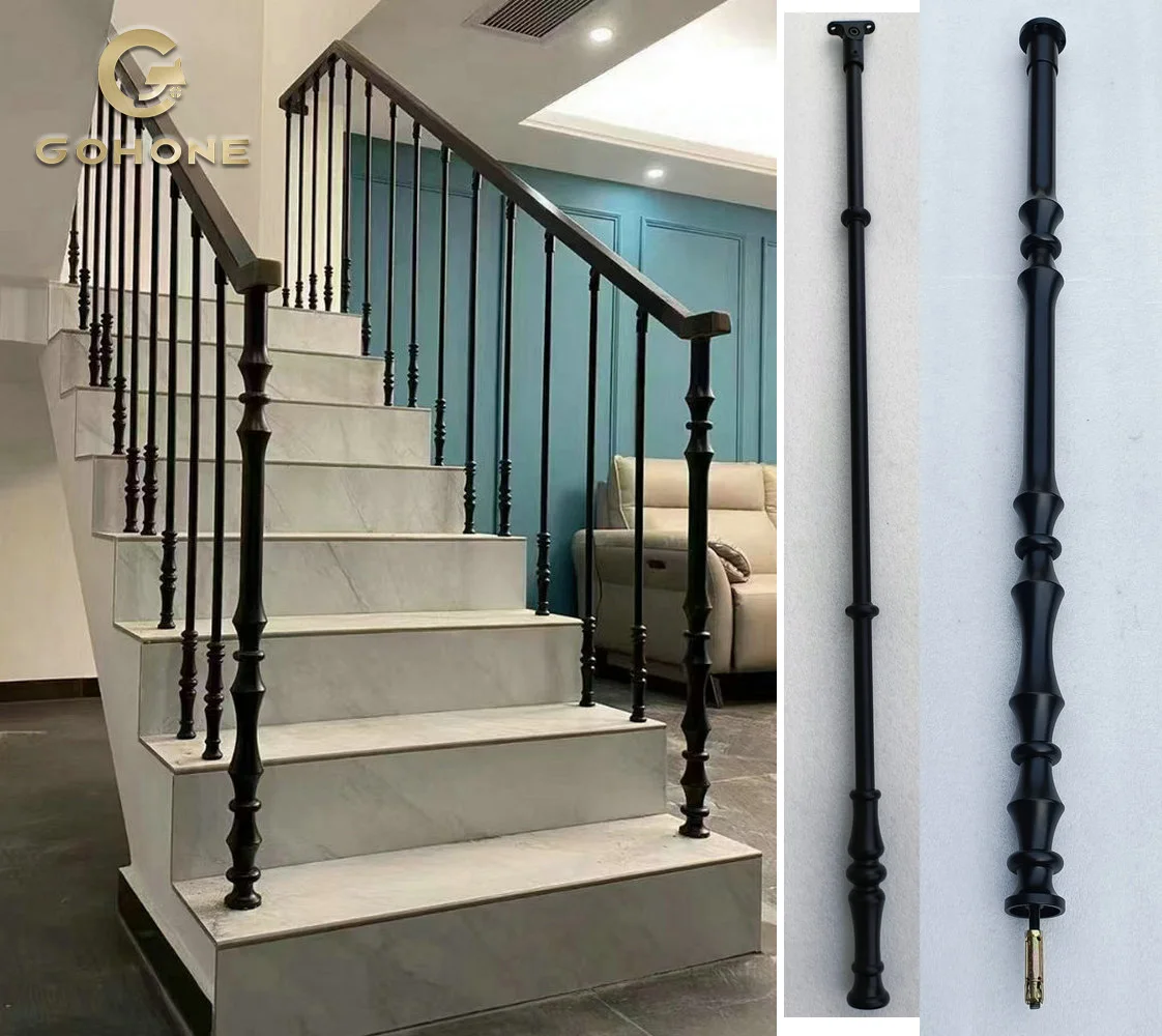 Customized-Stair-handrail-guardrail-imitation-iron-carved-aluminum ...