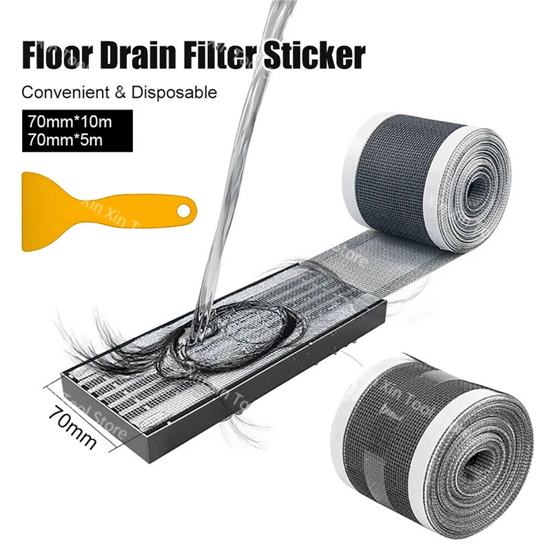 Self-adhesive-Floor-Drain-Filter-Disposable-Bathroom-Floor-Drain-Filter ...