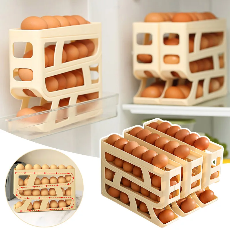 Slide-Egg-Storage-Box-4-Layer-Rolling-Egg-Holder-Automatic-Egg-Rolling ...