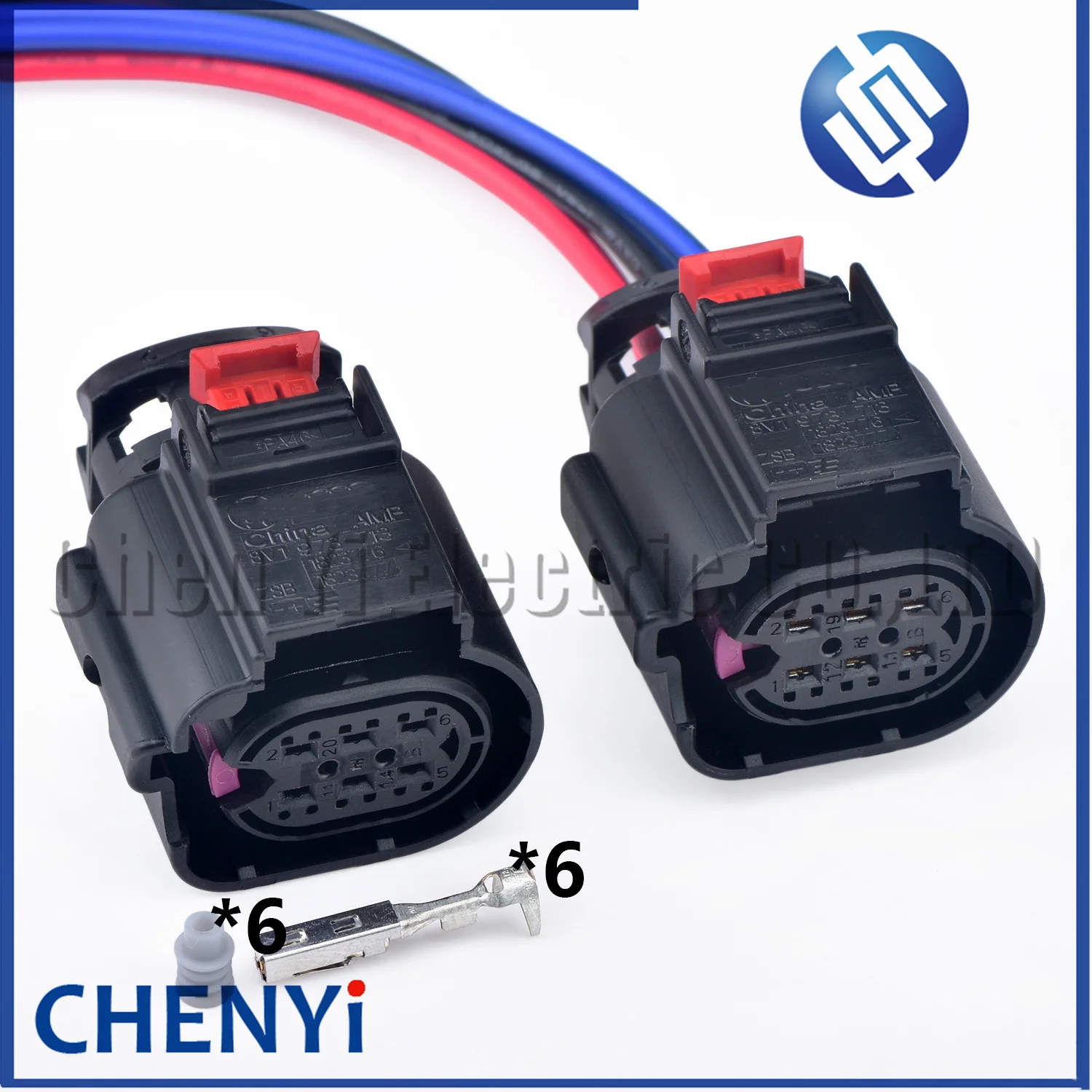 6 Pin Automotive waterproof connector Exhaust valve Throttle Wire ...