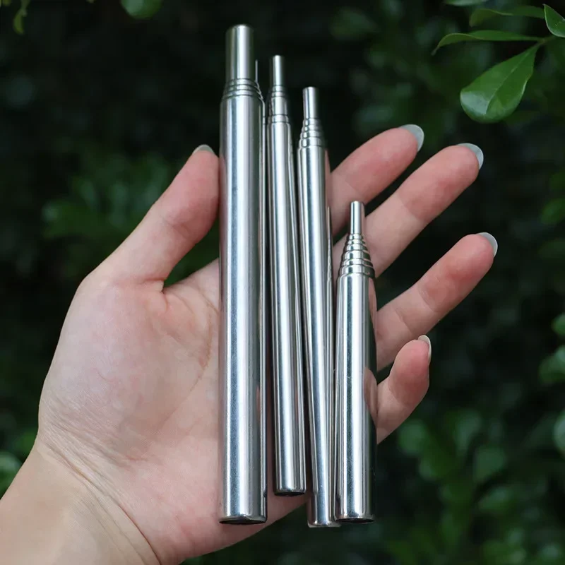 1Pcs-Blow-Fire-Tube-Mouth-Blowpipe-Outdoor-Stainless-Steel-Telescopic ...