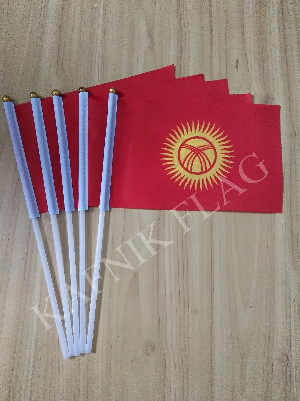 KAFNIK,5pcs flags 14 * 21cm hand wave flags Kyrgyzstan hand flag ...