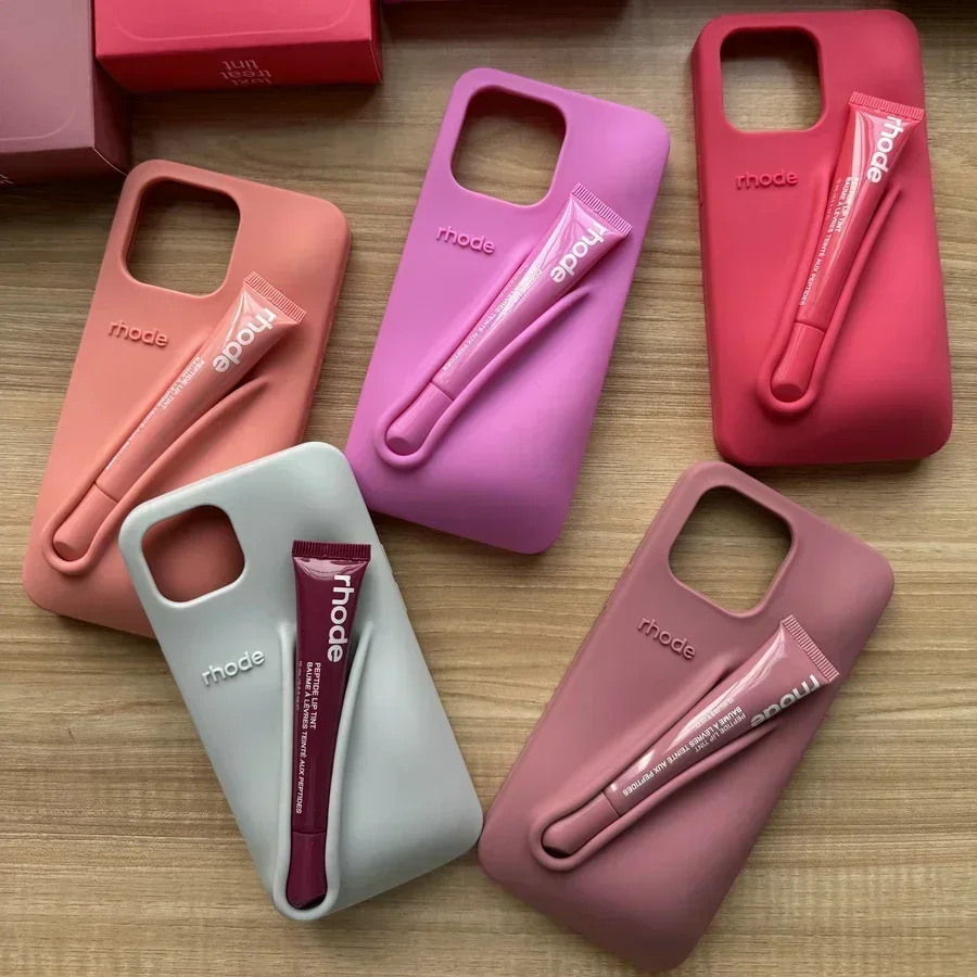 L-piz-labial-de-silicona-suave-DIY-Rhode-funda-de-tel-fono-para-IPhone ...