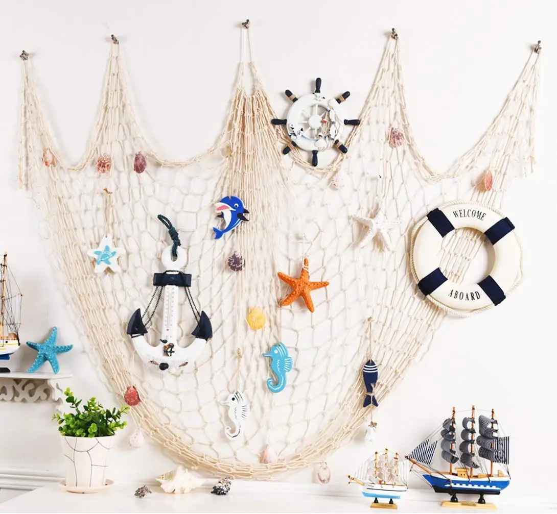 Fishing-Net-Decoration-Beach-Themed-Pirate-Party-Hawaiian-Party-Wall ...