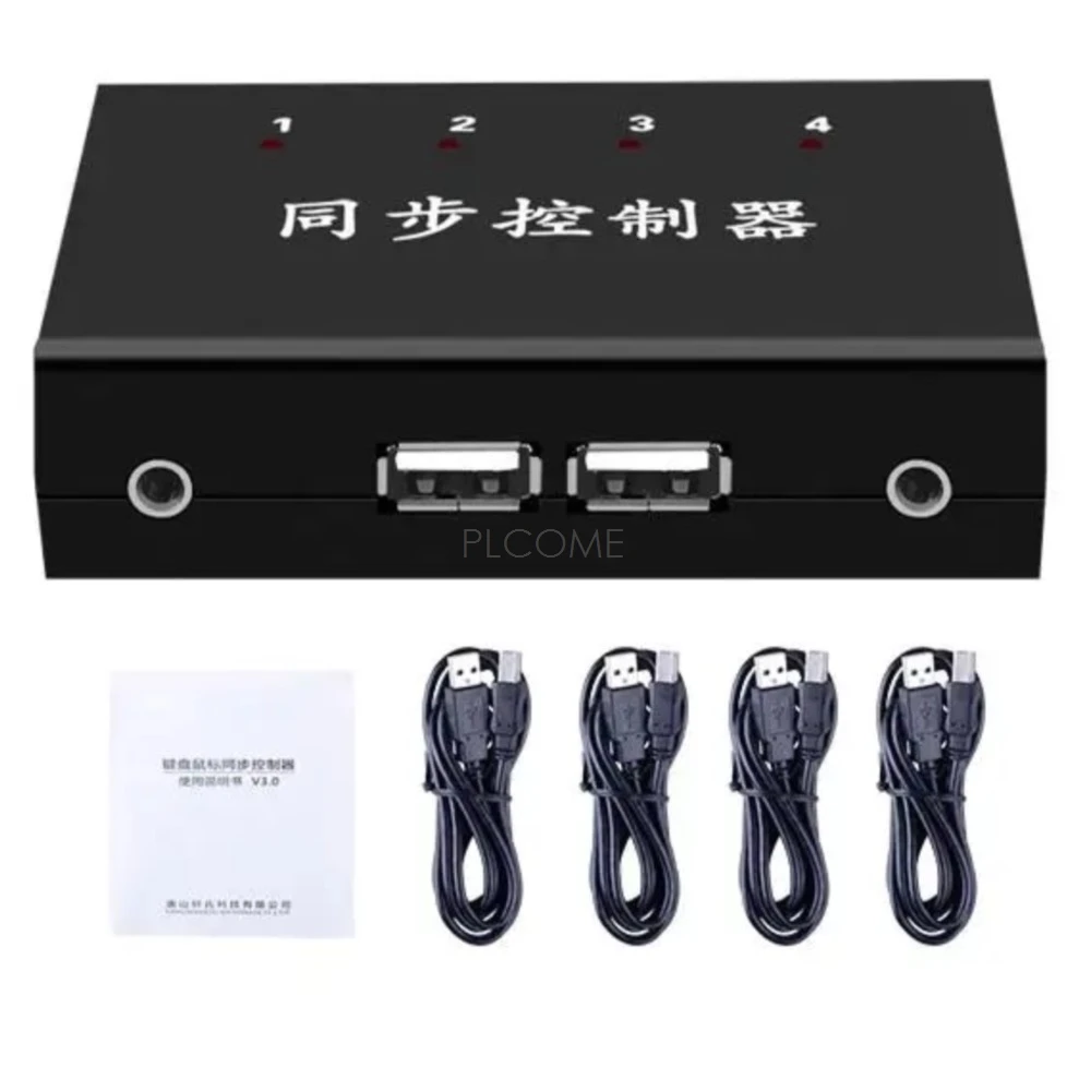 4-Port-Km-Synchronizor-Usb-Keyboard-Mouse-Synchronous-Controller-Kvm-Switch-For-Pc-Android-Pad ...