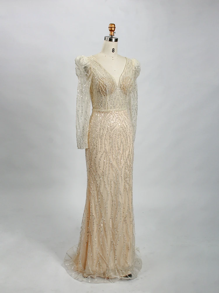 Women-s-Elegant-Evening-Dresses-Unique-Beading-Pattern-Ballon-Long ...