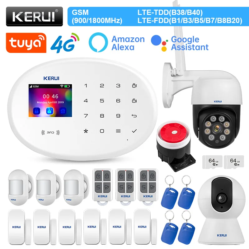 KERUI W204 4G sistema de alarma de Panel táctil de seguridad para el ...