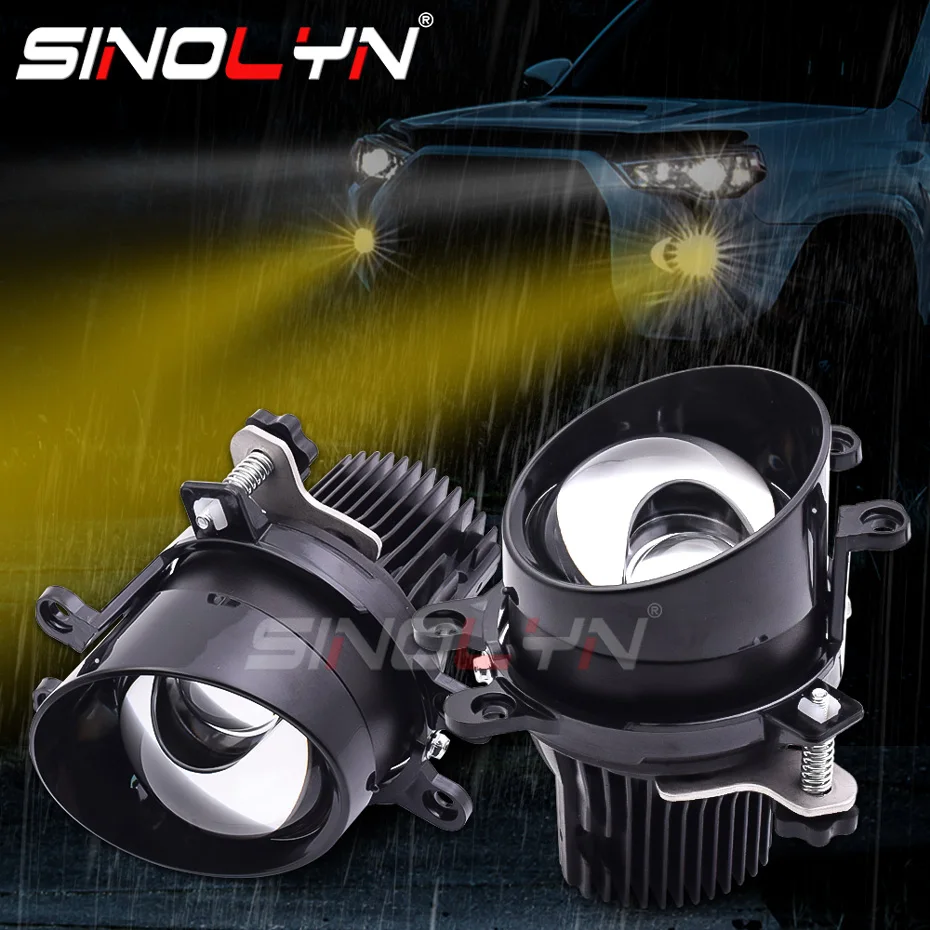 Bi Led Fog Lights Hyperboloid Ptf For Toyota Corolla/yaris/auris/rav4 ...