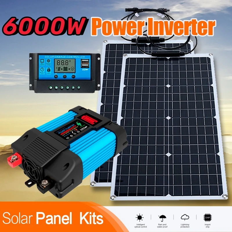 1000W-Solar-Panel-Solar-Power-Generation-System-6000W110V-220V-Inverter ...