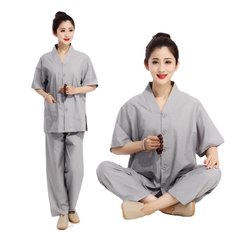 Chinese-Traditional-Clothing-for-Monk-Costume-Summer-Buddhist-Clothing ...