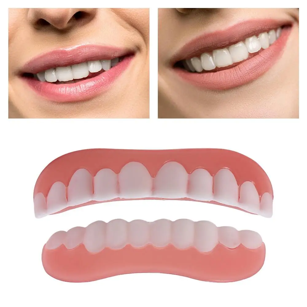False-Teeth-Silicone-Upper-Lower-Veneers-Teeth-Braces-Dentures-Paste ...