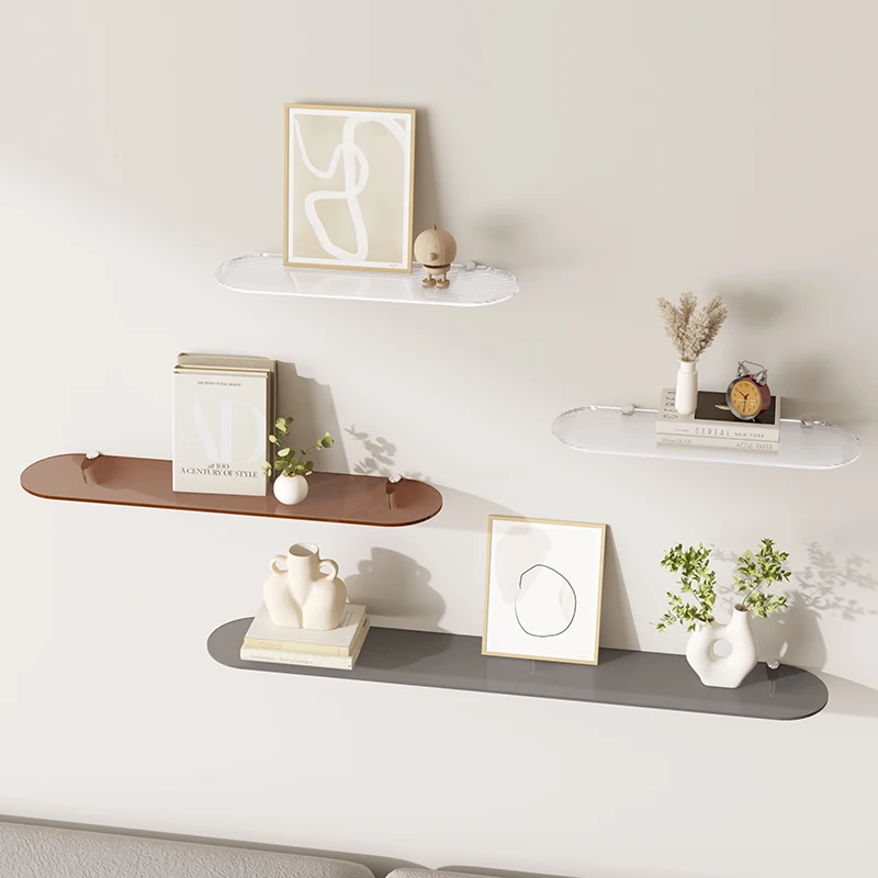 Clear-Acrylic-Wall-Mounted-Shelf-Invisible-Display-Stand-Floating ...