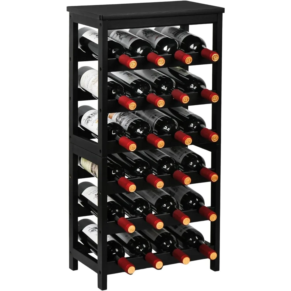 6-Tier-Display-Wine-Storage-Shelves-with-Table-Top-24-Botttle-Bamboo ...