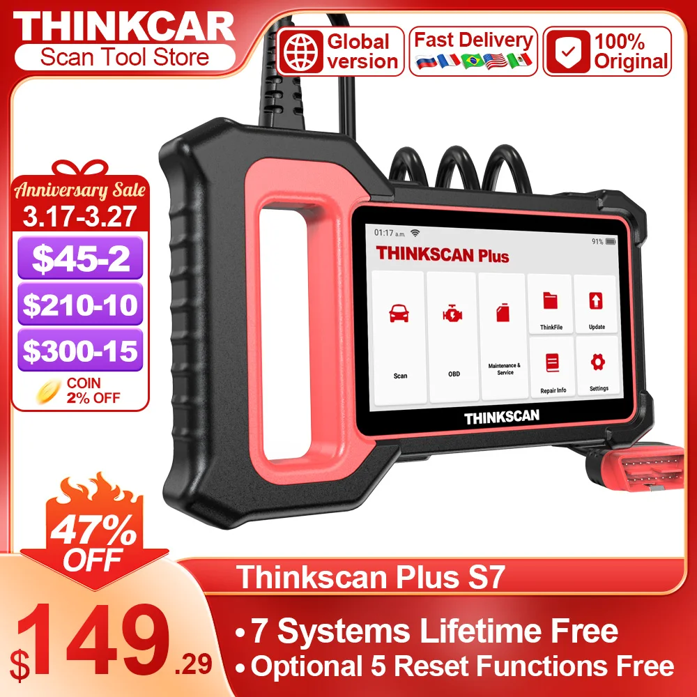THINKSCAN-PLUS-S7-S6-S4-THINKCAR-OBD2-Scanner-Auto-ABS-SRS-ECM-TCM-BCM ...