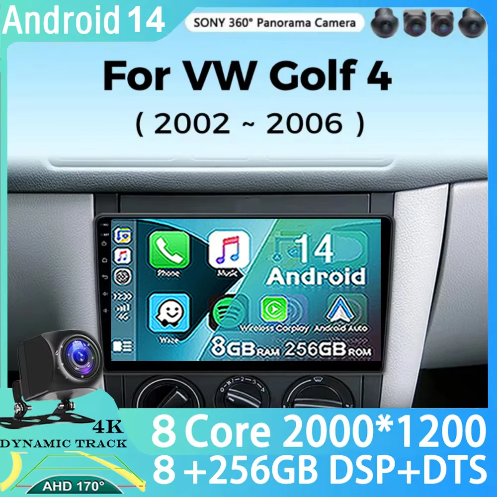 Android-14-For-Volkswagen-Golf-4-Mk-2004-2008-Auto-GPS-Car-Radio ...