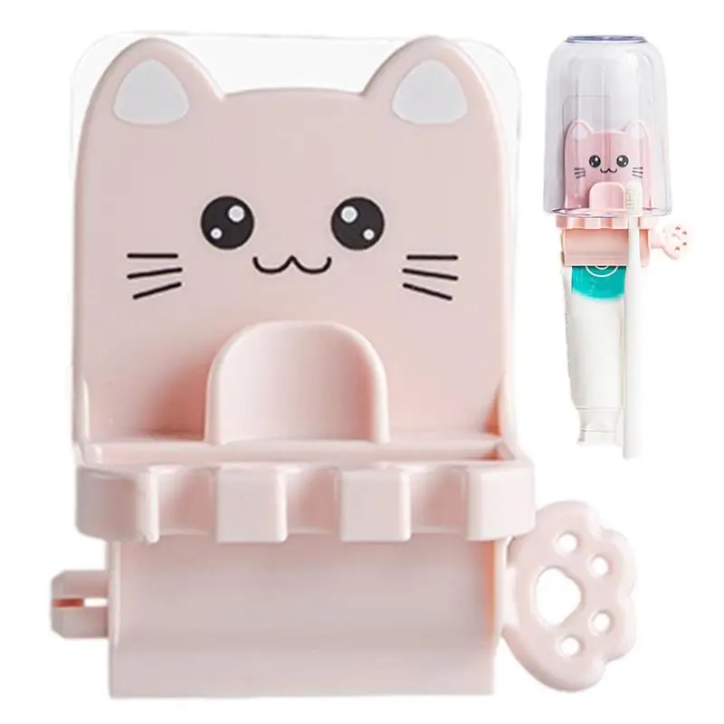 Wall-Mount-Toothpaste-Dispenser-Manual-Tube-Squeezers-Punch-Free-Seat ...