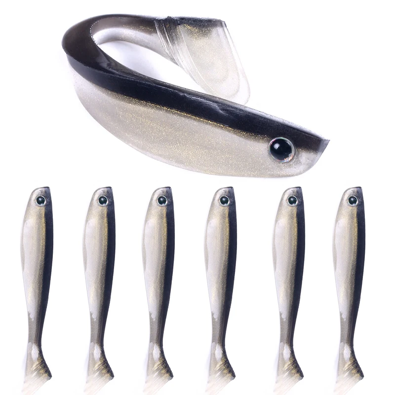 6pcs 10cm 5.3g Saltwater Freshwater Fishing soft Lures Silicone Minnow ...