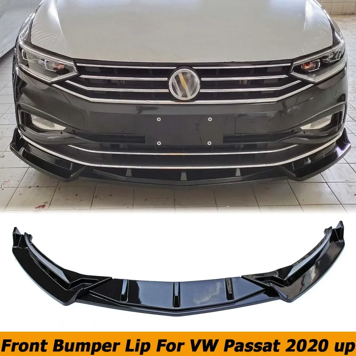 For-Volkswagen-VW-Passat-B8-2020-2021-Front-Bumper-Lip-Spoiler ...