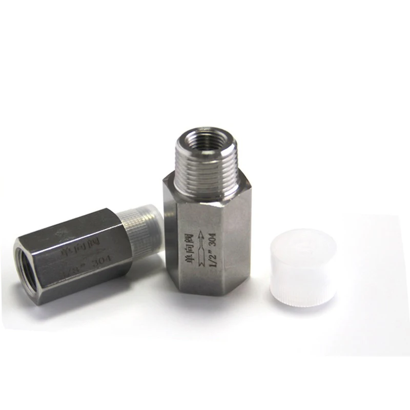 SS304 Stainless Steel Check Valve 1/8 1/4 3/8 1/2 3/4 Inch Male Female ...