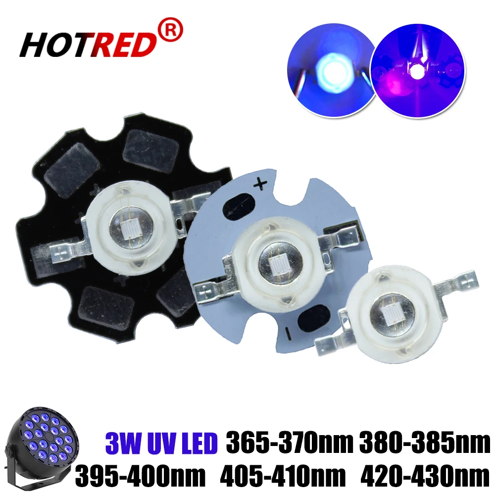 3W-UV-Purple-High-Power-LED-Lamp-Chip-365nm-370nm-380nm-385nm-395nm ...