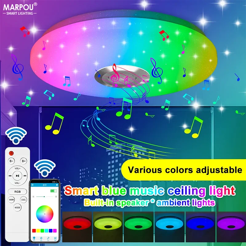 RGB-Smart-Ceiling-Light-LED-Interior-Home-Decorative-Light-42W-60W-220V ...