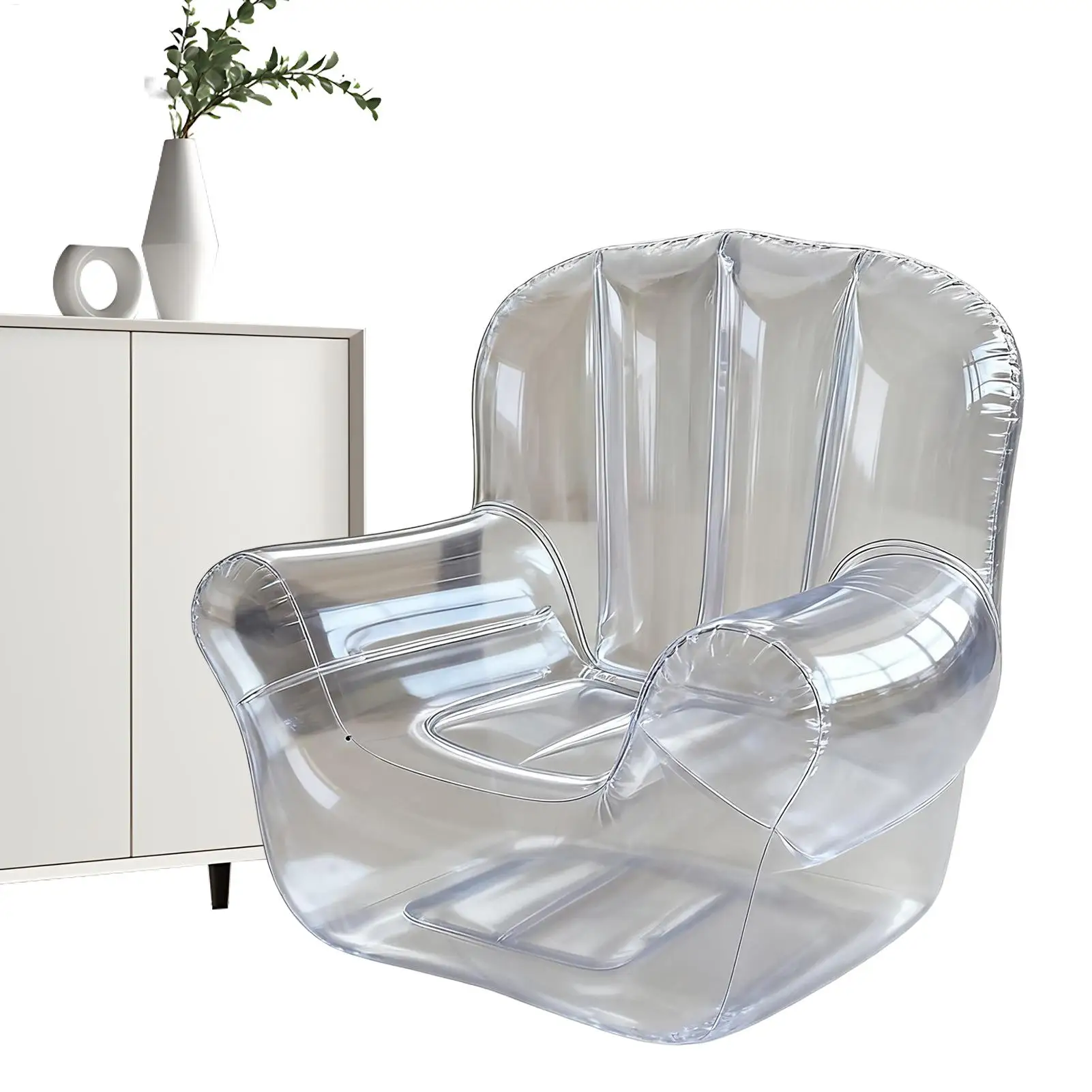 Thickened Transparent Sofa PVC Inflatable Sofa Camping Outdoor ...