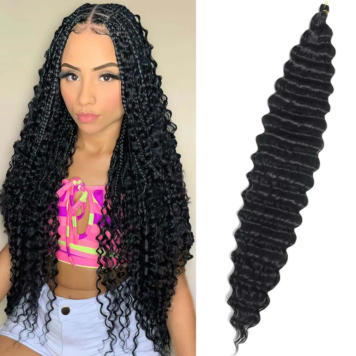 32-Inch-Synthetic-Long-Curly-Braiding-Hair-Ocean-Wave-Crochet-Hair-for ...