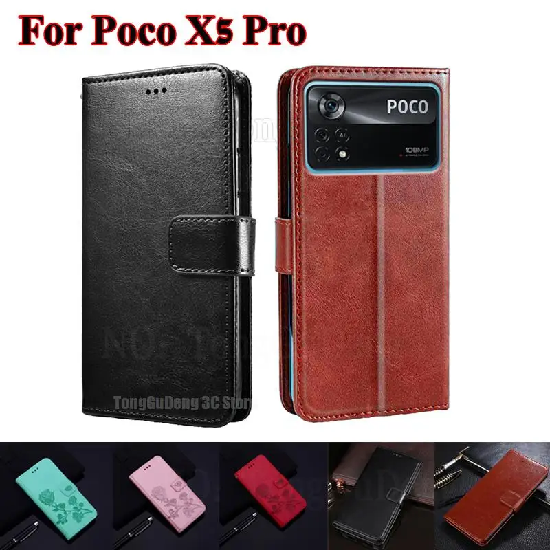 Poco-X5-Pro-22101320G-Case-Magenitc-Wallet-Leather-Phone-Cover-For ...