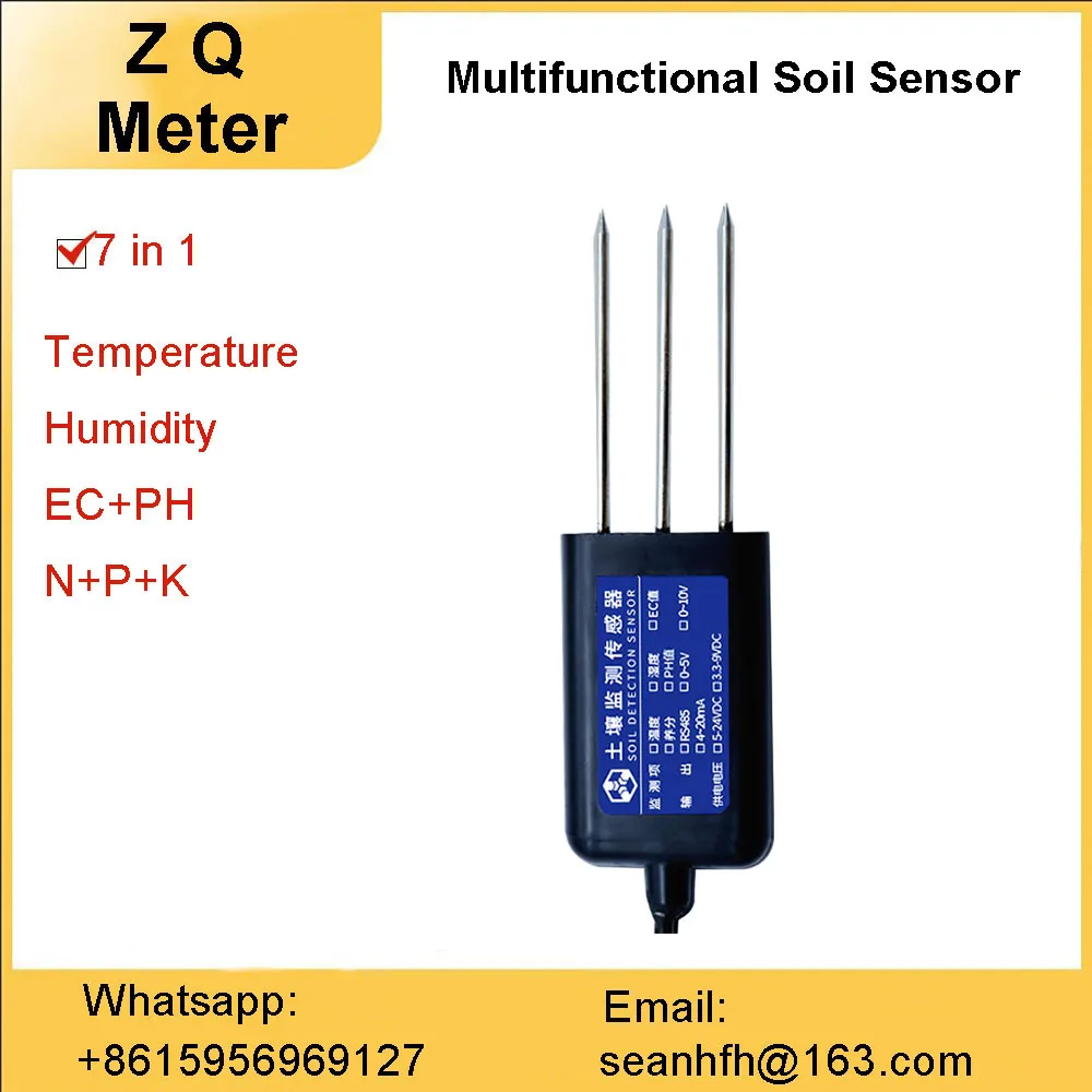 Soil temperature and humidity sensor agricultural soil nutrient ...