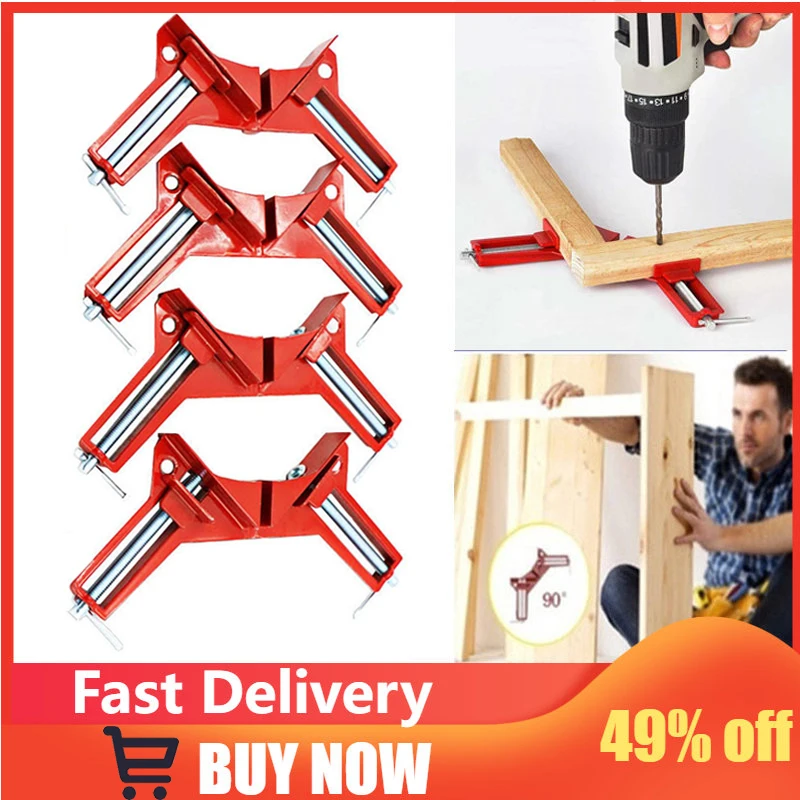 다기능 90 도 직각 클램프 4 개1 개 마이터 그림 프레임 유리 고정 클램프 홀더 목공 클램프 수공구 Aliexpress