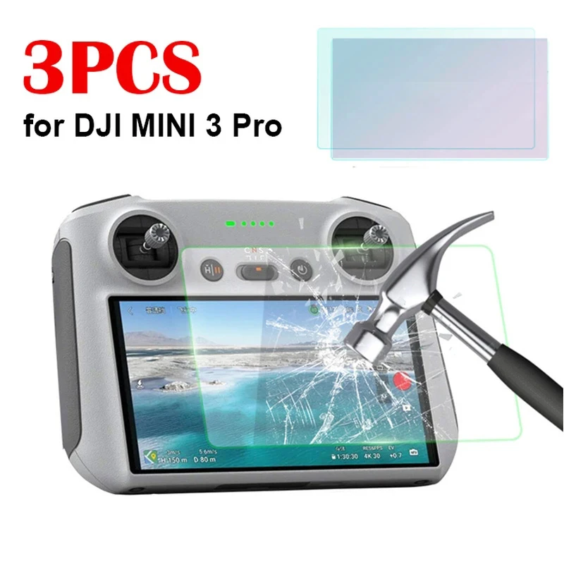 3pcs HD Tempered Glass Protective Film for DJI MINI 3 Pro RC Remote ...