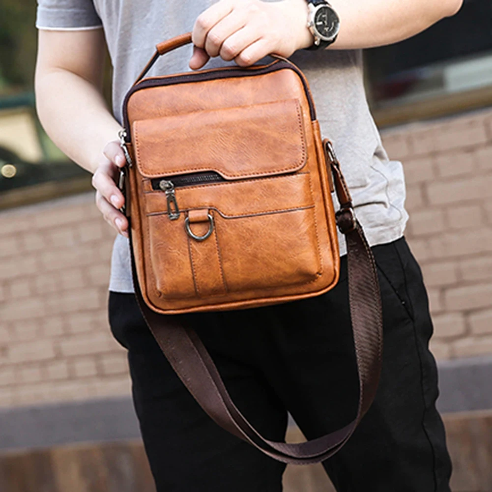 Male-Handbags-PU-Leather-Men-Tote-Bag-Multi-pockets-Casual-Vintage ...