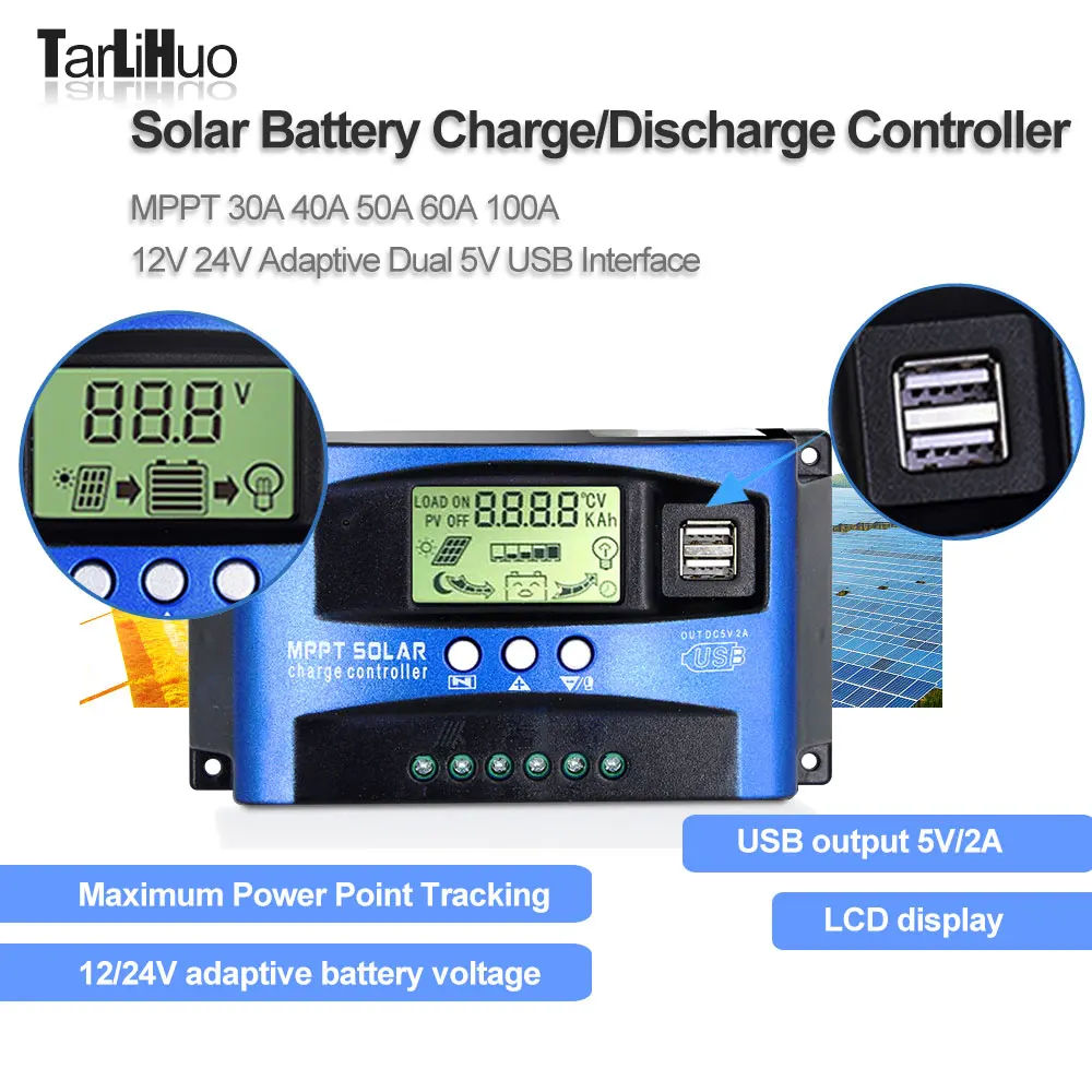 Solar-Controller-Battery-Charge-Discharge-PV-Power-Regulator-2-USB-Auto ...
