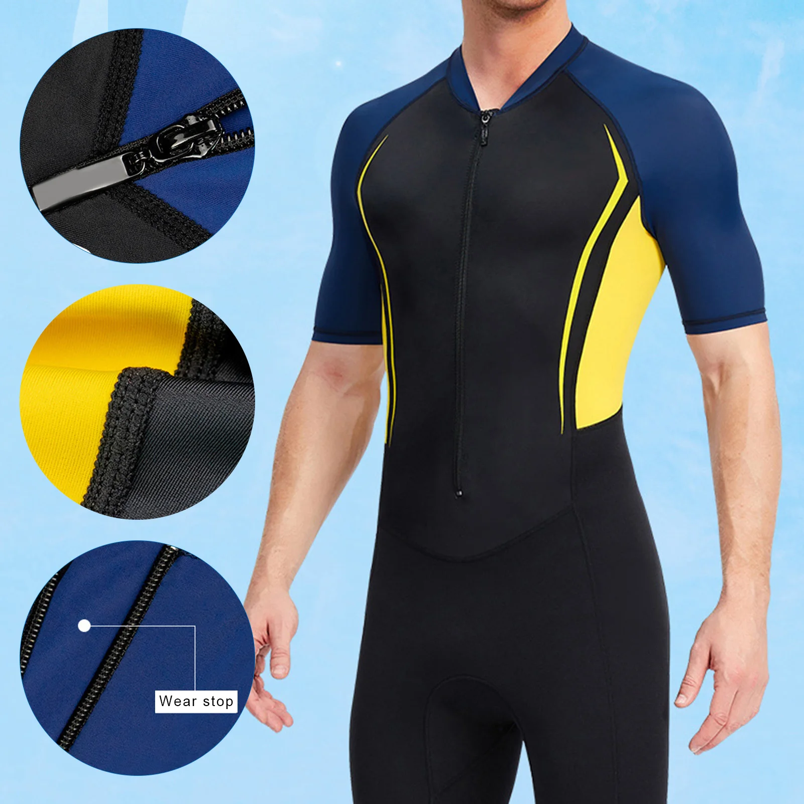 Dive Wet Suit Wetsuit Men 1.5mm Neoprene Material Lightwight For ...
