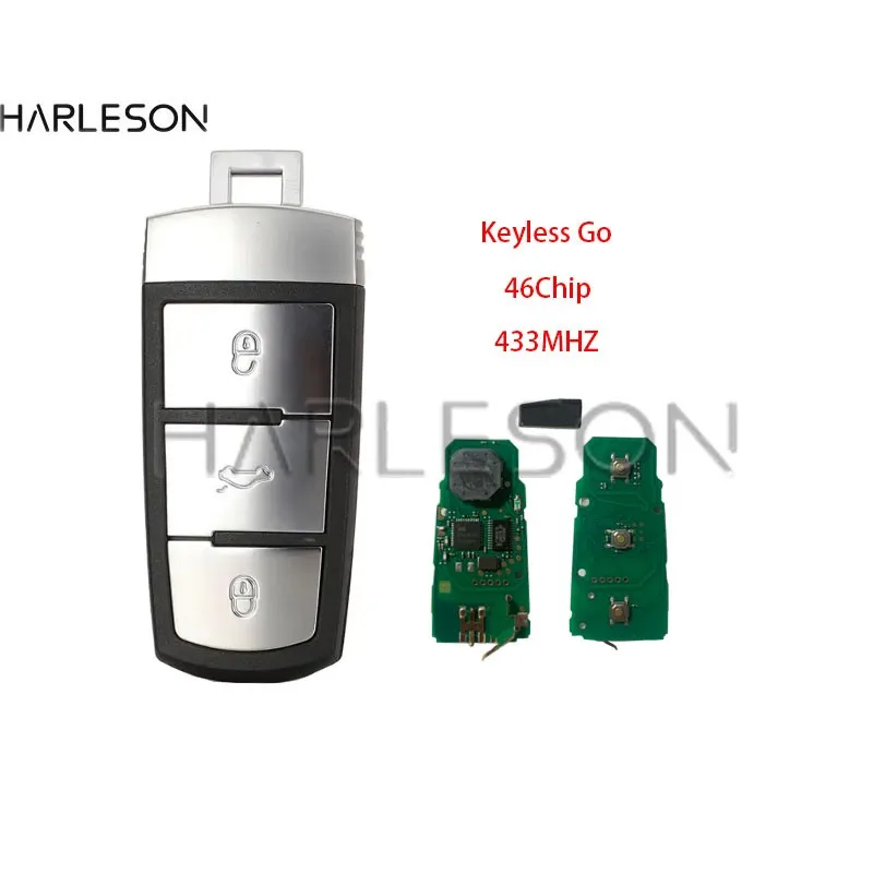 KeylessGo-3C0-959-752-BG-Smart-Remote-Car-Key-Fob-433MHz-ID46-7936-for ...