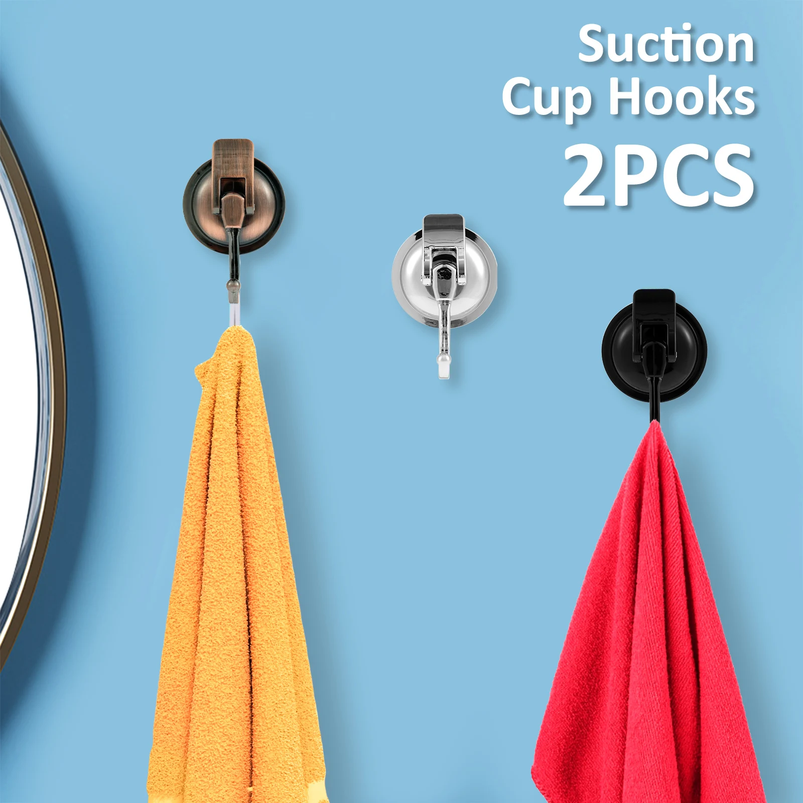 Magnetic Hooks Heavy Duty Quntis Suction Cup Hooks 4 Pack, Multi ...